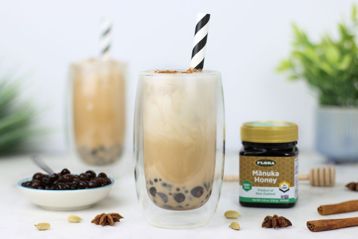 Healthy Iced Chai Boba Tea | On Better Living x Flora Health ...